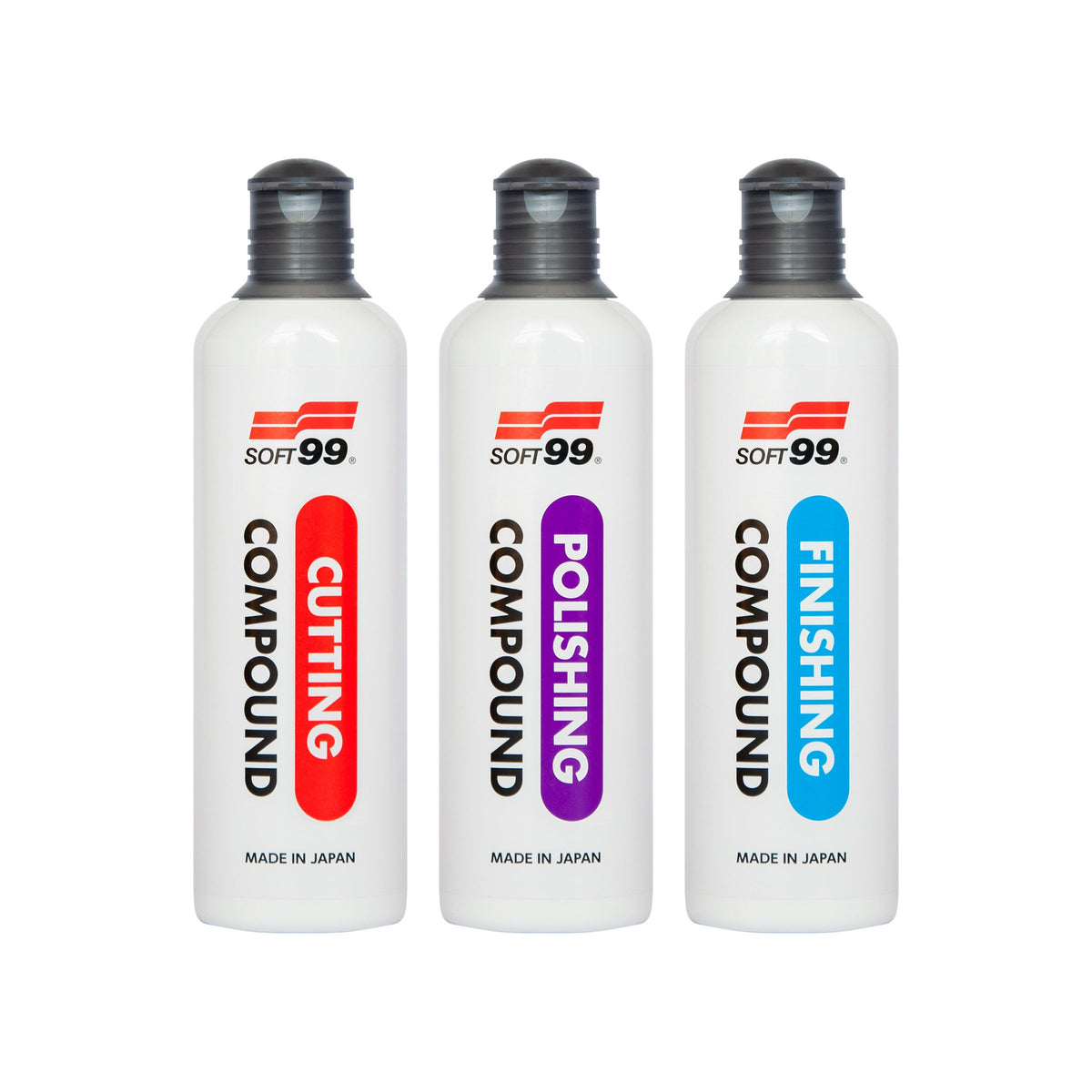 Soft99 Polishing Pastes Set, three-stage polishing paste system ...